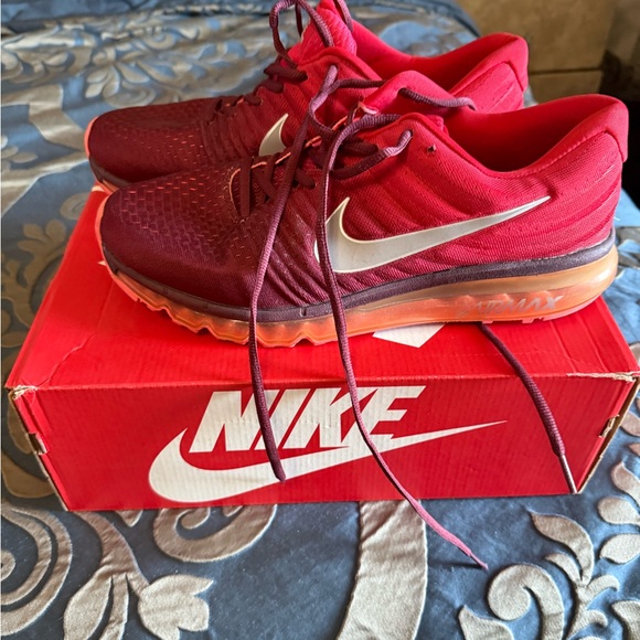 Nike | Shoes | Nike Red Air Max Shoes | Poshmark